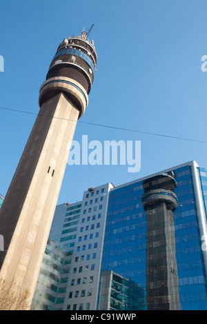 Alameda Avenue and Entel communication tower, Santiago de Chile Stock ...