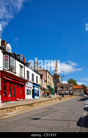 Pickering Town street shops North Yorkshire main road stores UK England ...