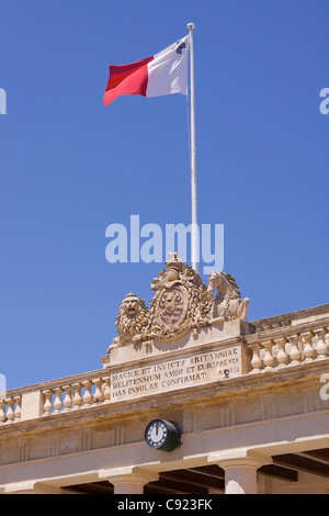 A Government building with the Maltese flag flying, on St George's ...