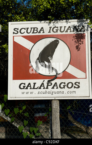Park of National Nacional Galapagos sign on Santa Cruz Highlands ...