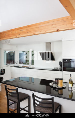 luxury and very clean empty european kitchen Stock Photo - Alamy