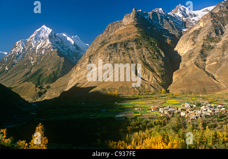 Bhaga river ; Bhaga valley ; Keylong ; Himachal Pradesh ; India ; Asia ...
