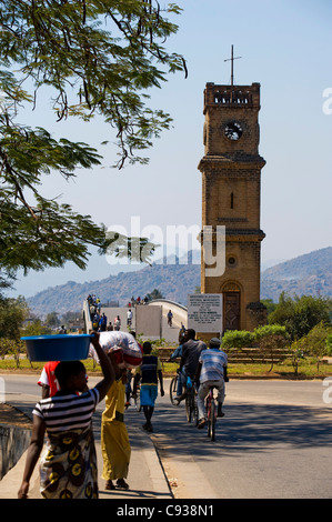 Malawi, Mangochi, Central Malawi. The Queen Victoria Clock Tower at ...