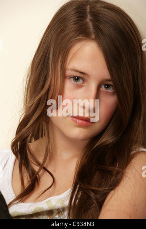 Pretty 11 year old girl wearing vampire makeup for a Halloween party ...