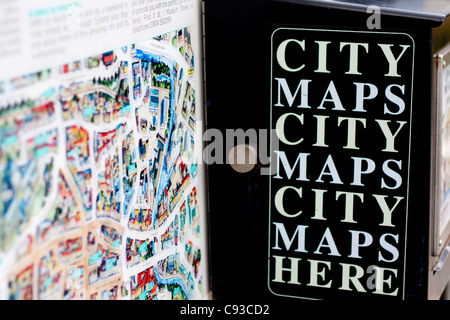Tourist Map Of Nottingham,UK Stock Photo - Alamy