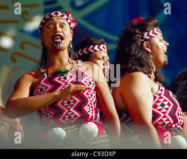 Maori women members of Te Waka Huia Upper Hutt New Zealand Stock Photo ...