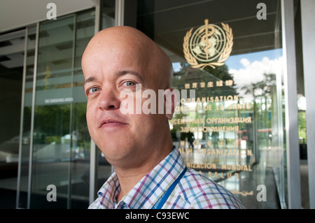 Dr Tom Shakespeare outside the World Health Organisation in Geneva ...