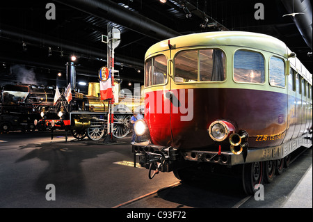 The Micheline railcar in Cite du Train museum, Mulhouse, France Stock ...