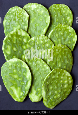 Nopales or Nopal Leaves Stock Photo - Alamy