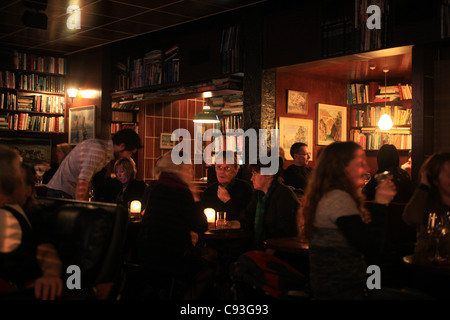 People drinking at the library Bar on Courteney Place July 30, 2011 in ...