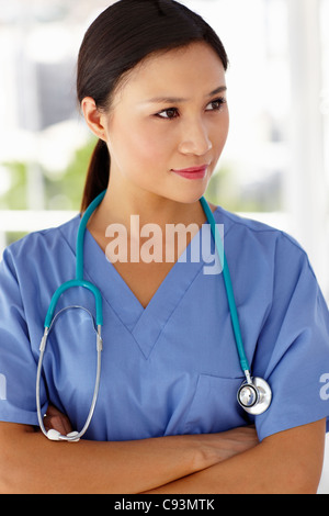 Confident Young Female Doctor Stock Photo - Alamy