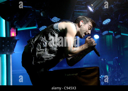 Canadian pop rock band "Hedley" at a special appearance on Much Music's ...