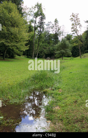 France, Cote d'Or, Source-Seine, site with sources of the Seine, cave ...