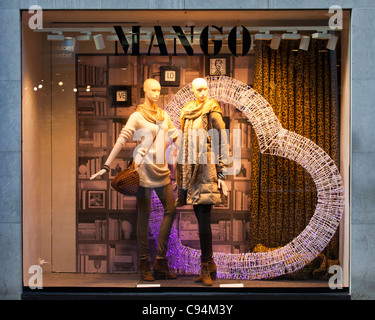 Mango display window. Mango fashion store front Stock Photo - Alamy