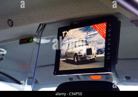 TAXI IN CAB VIDEO MONITOR Stock Photo - Alamy