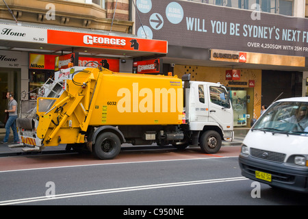 city of Sydney council garbage refuse truck in Chippendale,Sydney ...