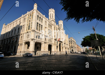 Architecture of the Municipio, the city hall of Cagliari, Sardinia ...