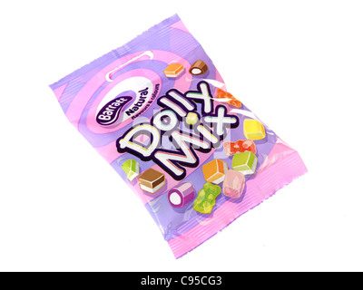 Packet of Dolly mixture sweets Stock Photo - Alamy
