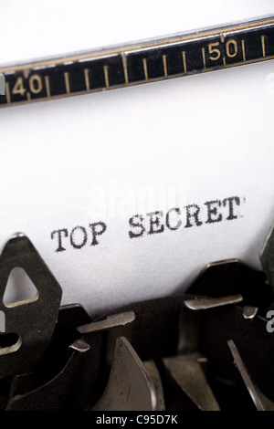 Typewriter, Top Secret, Close-up Stock Photo - Alamy