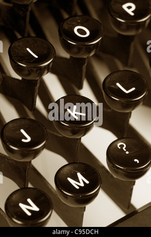 Typewriter keyboard close up shot Stock Photo - Alamy