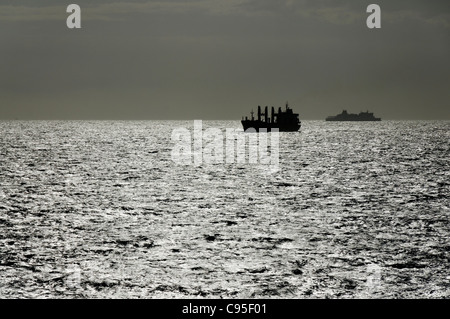 Ships in the English Channel Stock Photo - Alamy