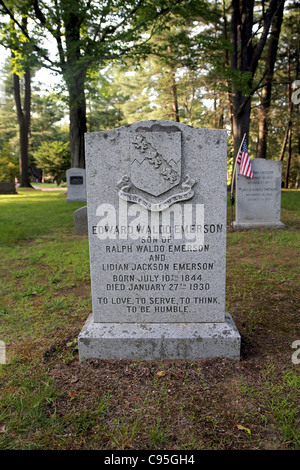 Grave of Ralph Waldo Emerson, Concord, Mass. , Graves, Tombs & sepulchral monuments, Emerson ...