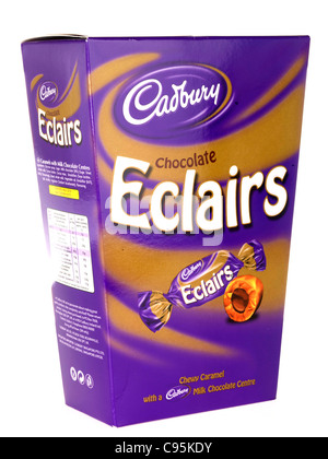 A packet of Cadbury chocolate eclairs and a pack of Cadbury picnic ...