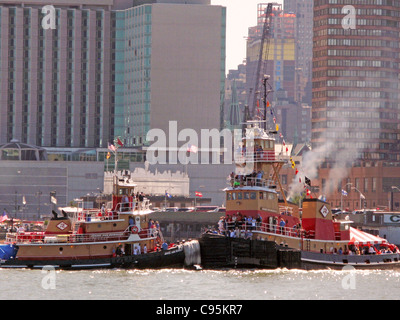 Tugboat races on the Hudson River in New York City Stock Photo - Alamy