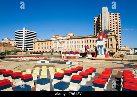 Australian Art, Adelaide Festival Centre, Aboriginal mosaic Stock Photo ...