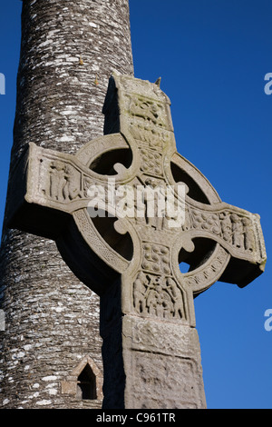 Ireland County Offaly Clonmacnoise Cross of the Scriptures Stock Photo ...