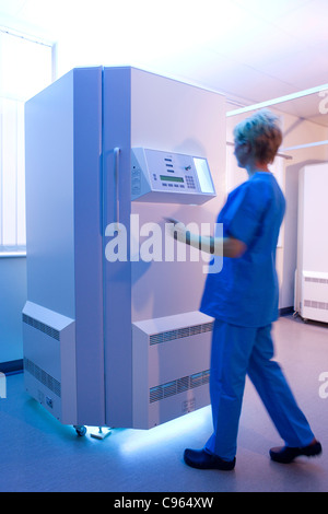 Phototherapy booth. Ultraviolet B phototherapy booth for the treatment ...