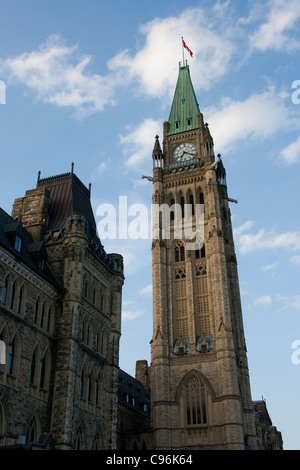 Peace Tower clock Canadian Parliament Buildings Ottawa Ontario Canada ...