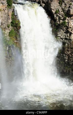 Ulaan Tsutgalan waterfall (also named as Orkhon Khurkhree) in Mongolia ...