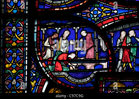 Becket Miracle Window 6, Trinity Chapel Ambulatory, medieval stained ...