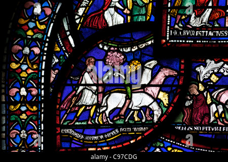 Cure of Richard of Sunieve, Becket Miracle Window 6, Trinity Chapel ...