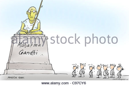 Mahatma Gandhi Cartoon Stock Photo: 56682463 - Alamy