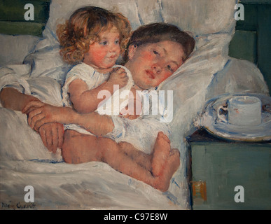 Mary Cassatt Breakfast in Bed Huntington Library Stock Photo - Alamy