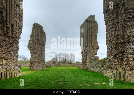 Ruins at Binham Priory a Benedictine monastery dating to 1091 Stock ...