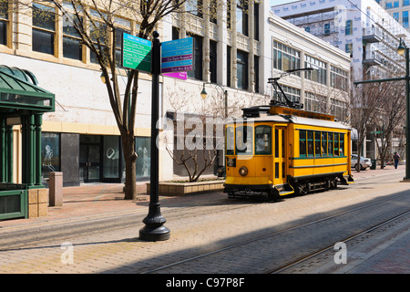 Memphis, TN, Tennessee, Downtown, Main Street Trolley, streetcar Stock ...
