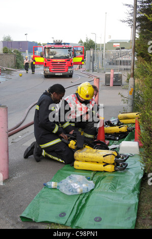 Fire & Rescue BA Breathing Apparatus Entry Control Stock Photo - Alamy