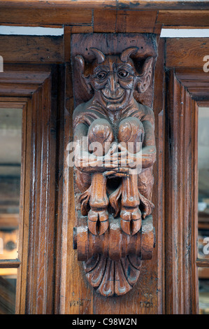 Medieval carved gargoyles canterbury kent England Stock Photo - Alamy