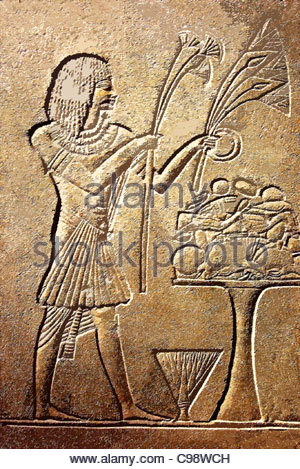 Ancient Egypt. Relief. Lotus flower. Vatican Museums Stock Photo ...