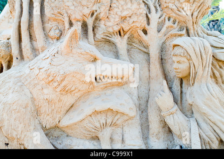 Little Red Riding Hood statue in Alsfeld, Hesse, Germany, Europe Stock ...