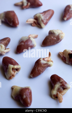 Raw Chicken Hearts - An example of the strange or weird food eaten by ...