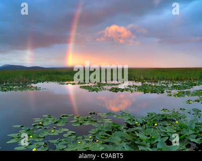 Sunrise at Klamath Marsh National Wildlife Refuge, Oregon Stock Photo ...