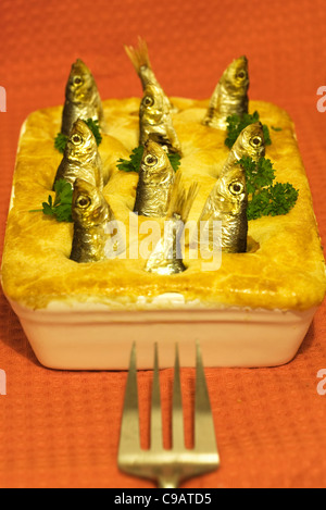 Stargazey or Stargazy Pie Stock Photo - Alamy