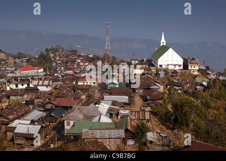 India, Nagaland, Longkhum, village houses Stock Photo - Alamy