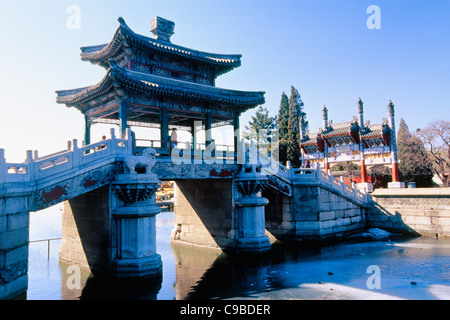 China Beijing Summer Palace Bridge of 17 Arches Stock Photo - Alamy