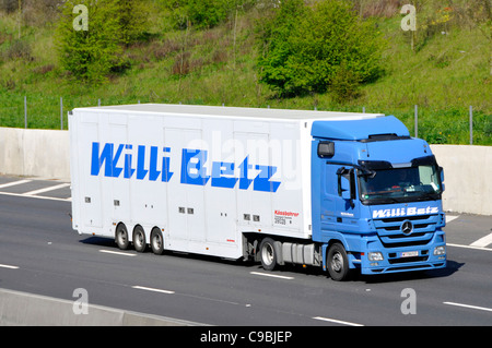 M25 motorway Willi Betz left hand drive delivery lorry Stock Photo - Alamy