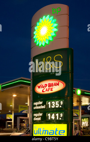 BP Fuel Station Sign and Price board Stock Photo - Alamy